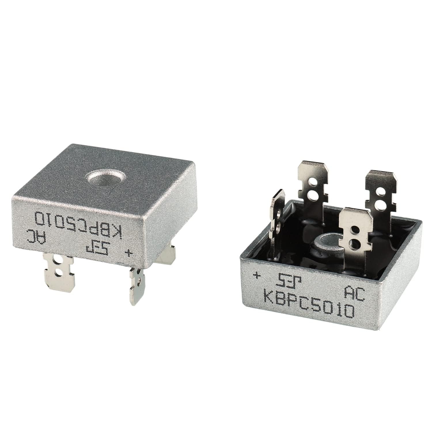 BOJACK KBPC5010 Rectifier Diode 50 A 1000 V Axial KBPC5010 50 amp 1000 Volt Electronic Silicon Diodes(Pack of 6 Pieces)