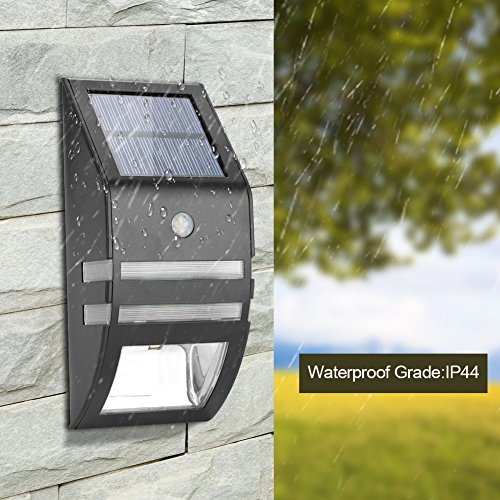 Solar Power LED PIR Motion Sensor Solar Powered Lights, Outdoor Waterproof Path Wall Lamp Home Garden Security Lamps for Driveway, Yard, Garden, Patio