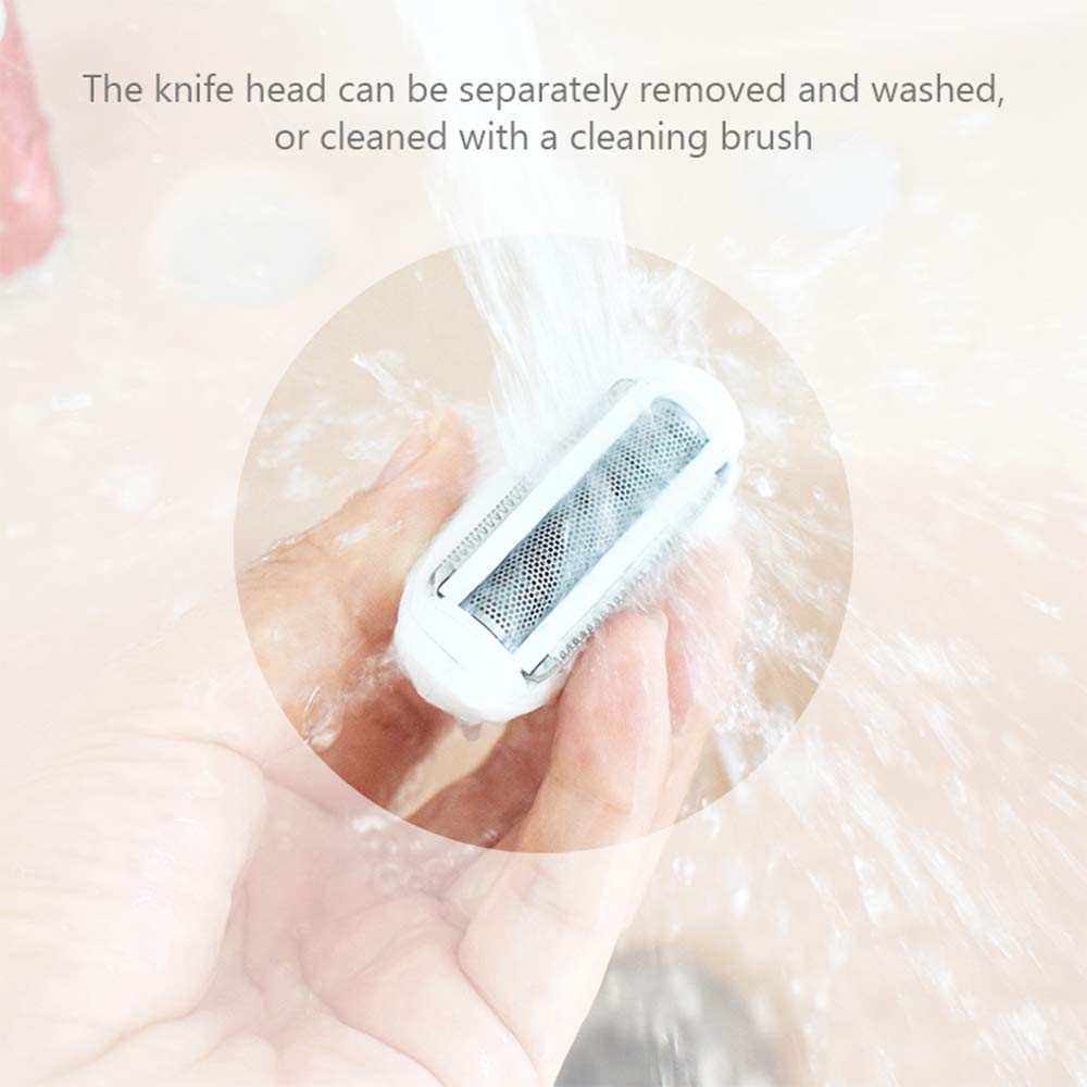 Electric Lady Shaver Bikini Trimmer, Wet & Dry Rechargeable Cordless Painless Electric Razor for Women, LED Display Razor for Legs Underarms (White)