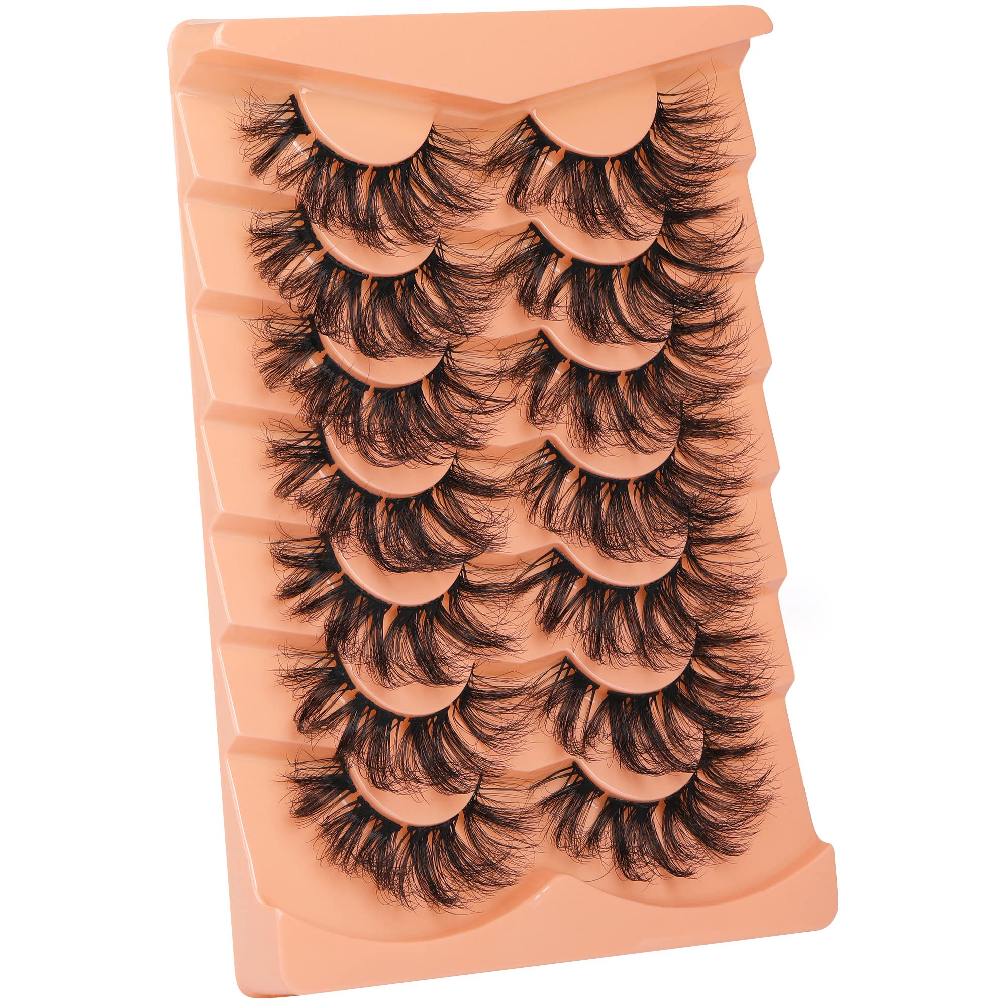 Cluster Lashes False Eyelashes Natural Look Fluffy Wispy Faux Mink Lashes Pack 16-20MM DIY Individual Lashes Cat Eye False Lashes 7 Pairs by Ruairie