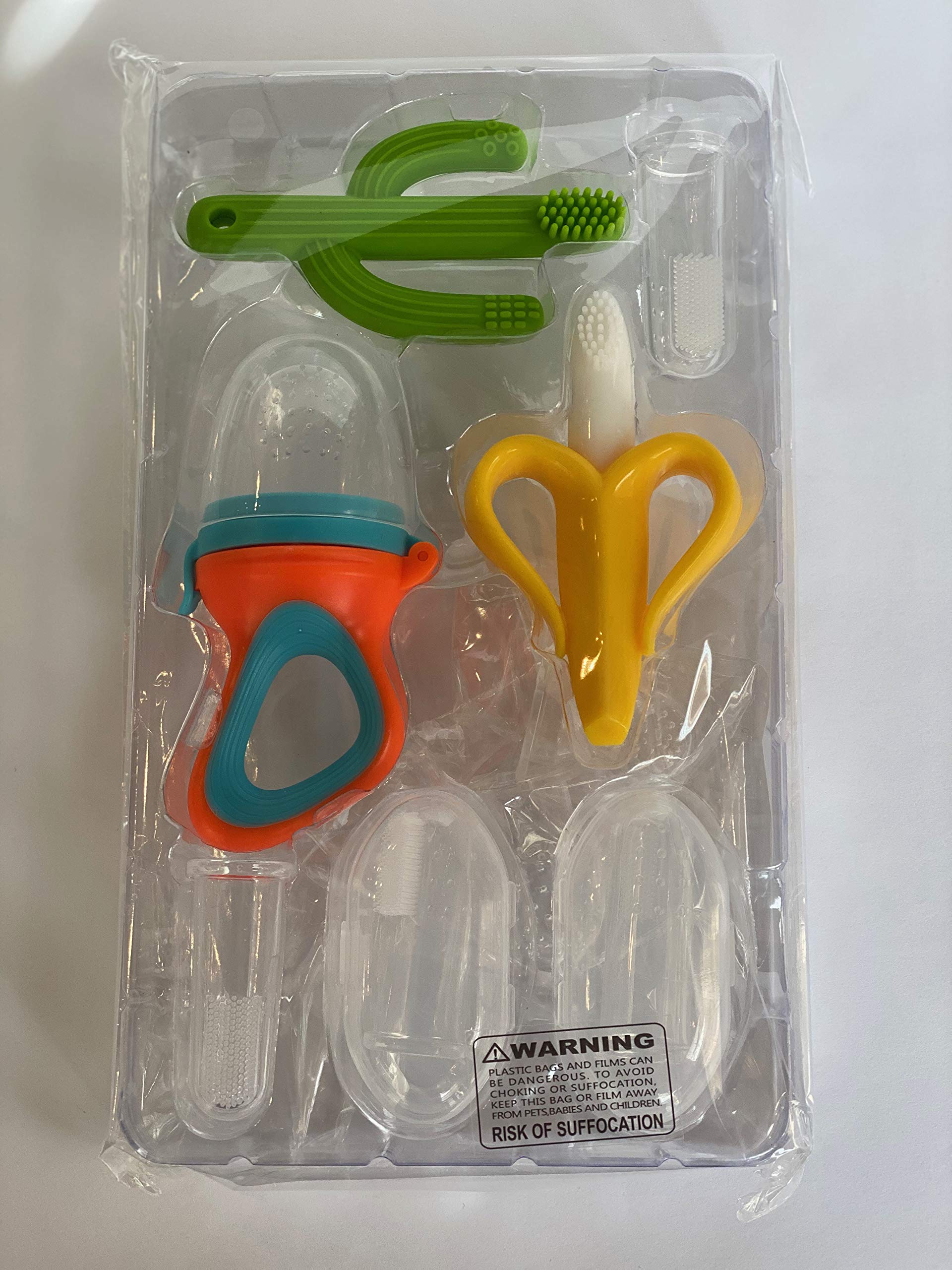 Baby Babylon 7 Piece Ultimate Teething Set - Silicone Teether Toys - Baby Teething Relief Toys and Toothbrush Trainer Bundle - Baby Teething Gift Set