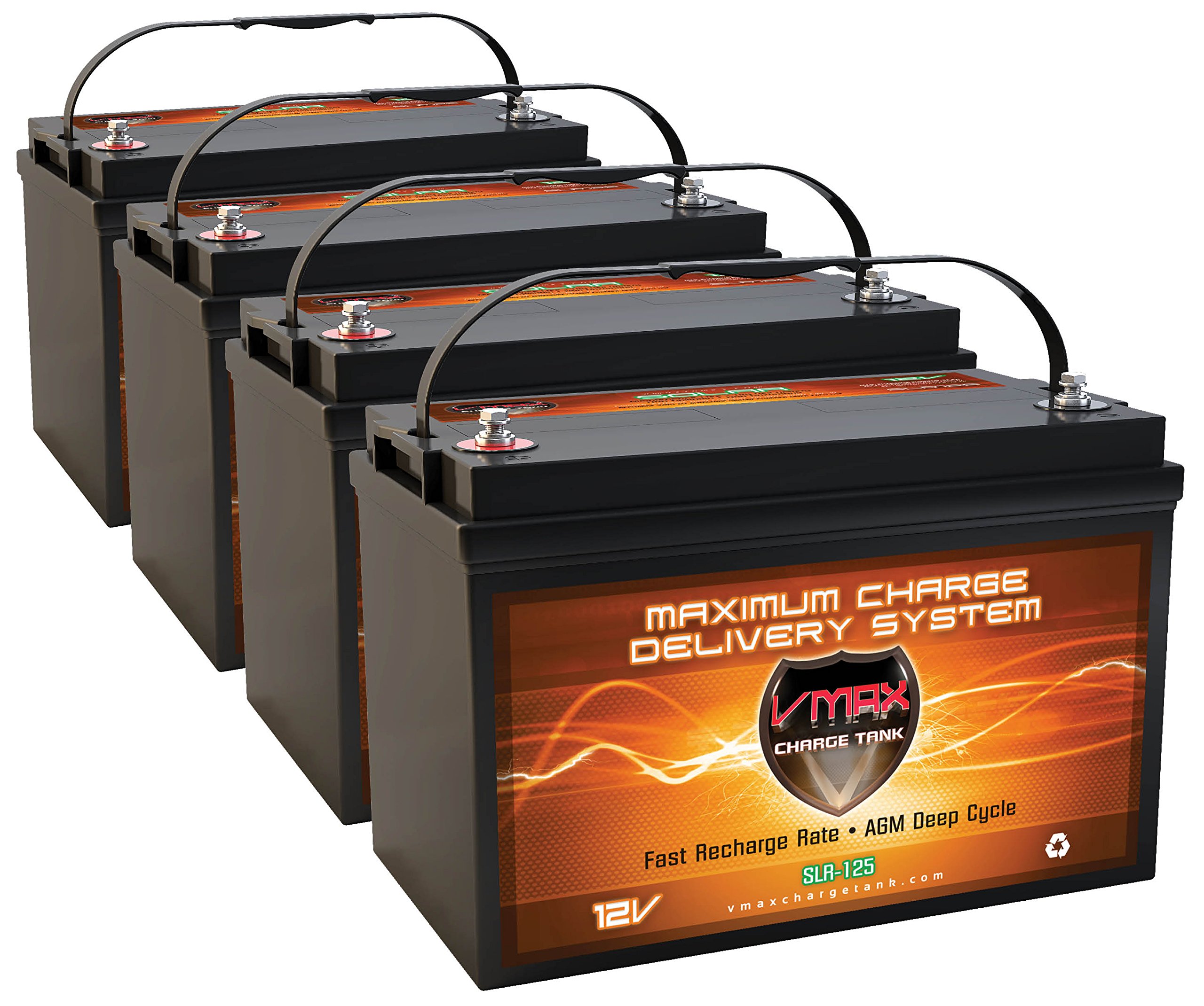 XGATML VMAX Solar VMAXSLR125-4 AGM Solar Battery (4 x SLR125 VMAX Batteries)
