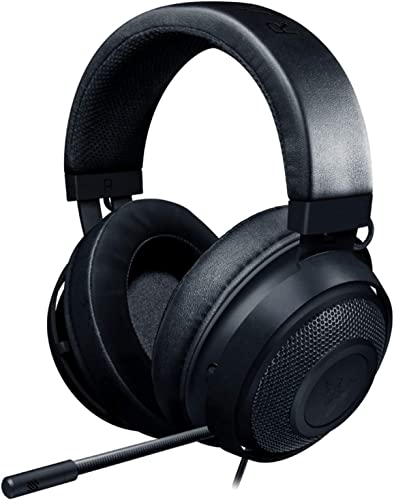 Razer Kraken - Cross-Platform Wired Gaming Headset (Custom Tuned 50mm Drivers, Unidirectional Microphone, 3.5mm Cable with in-line Controls, Cross Platform Compatible) Black