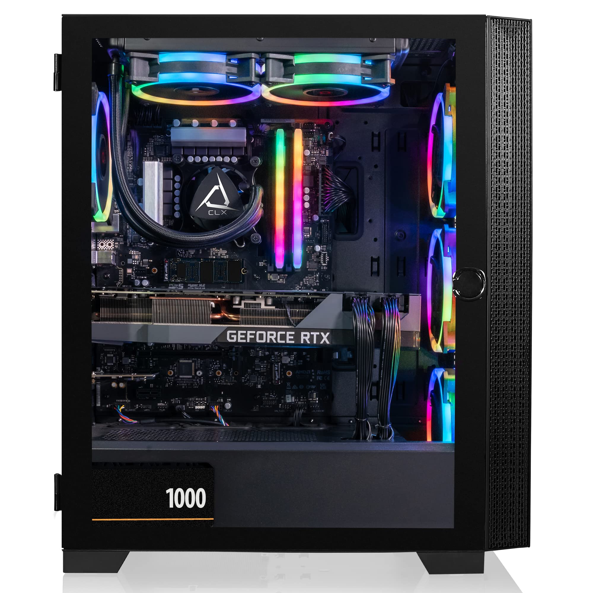 CLX Set Gaming PC - Intel Core i7 13700KF 3.4GHz, GeForce RTX 4090, 1TB NVMe M.2 SSD, 4TB HDD, 32GB DDR5 RGB Memory, 240mm AIO, WiFi, Windows 11 Home, Black