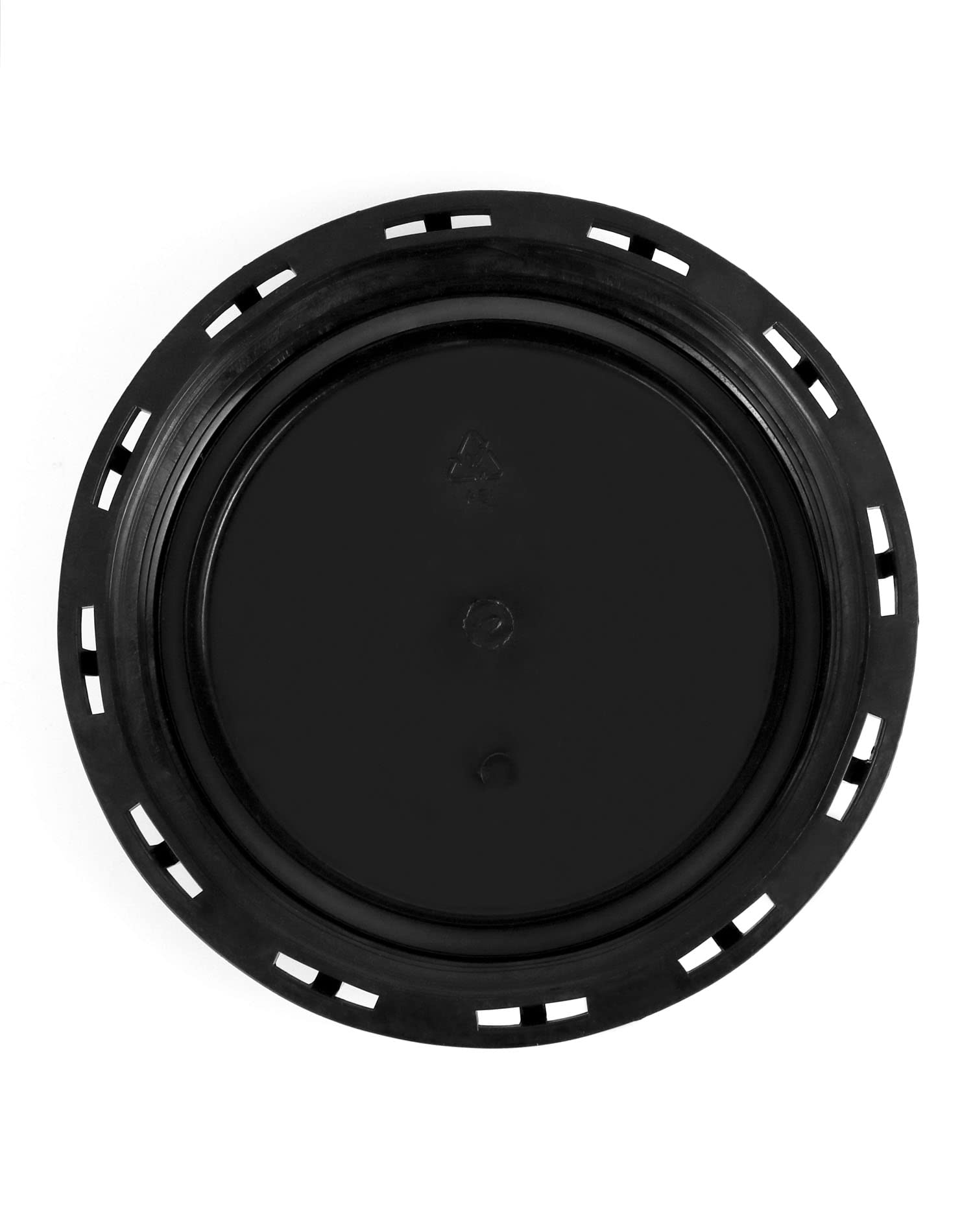 QWORK Black 6" Solid Cap Compatible with Mauser IBC Tote - High Density Polyethylene (HDPE) - Industrial-Grade Secure Seal - Resistant to Impact and Harsh Chemicals