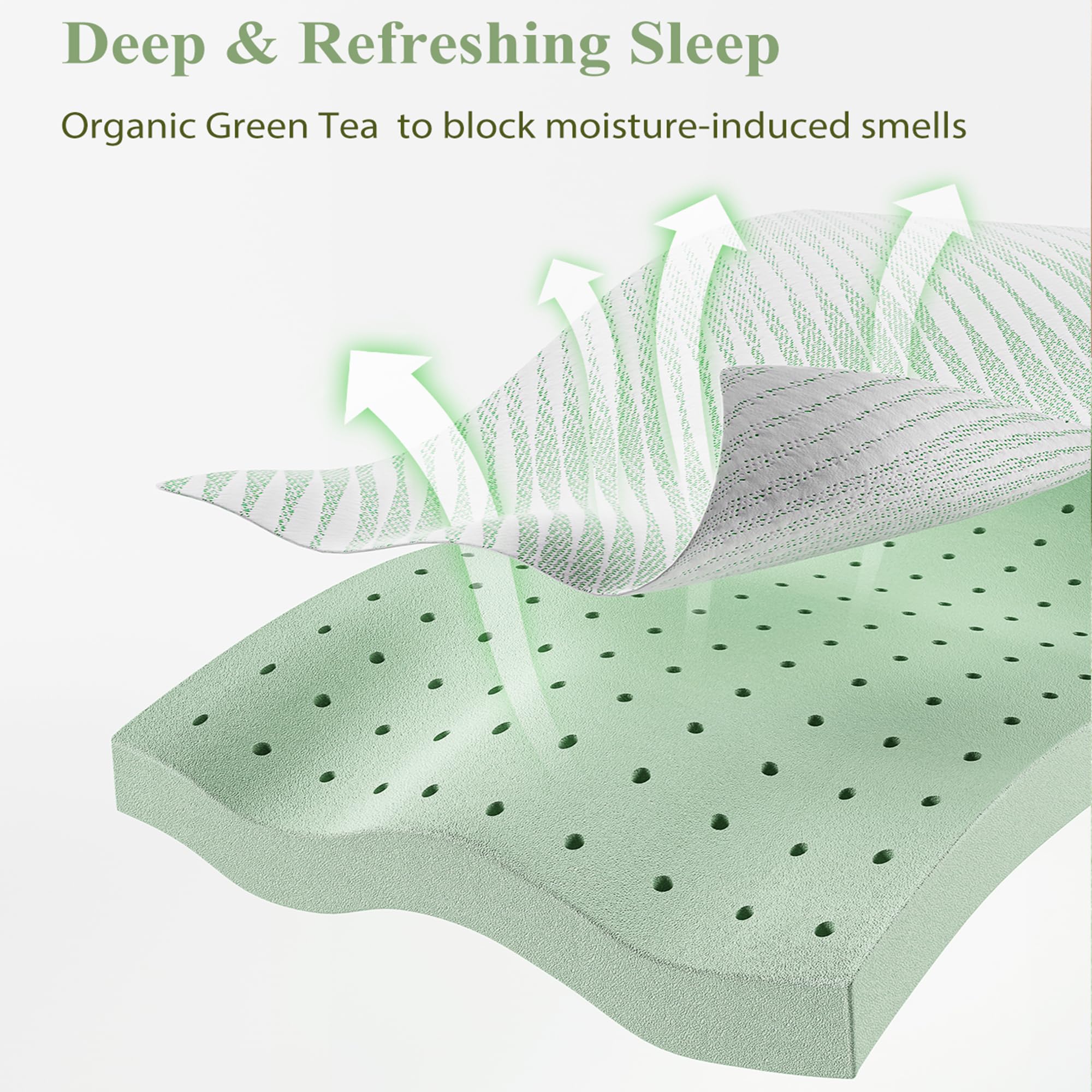 Sleepmax Memory Foam Mattress Topper Queen, 3 Inch Premium Soft Memory Foam Bed Topper with Washable Cover - Pressure Relief, CertiPUR-US Certified
