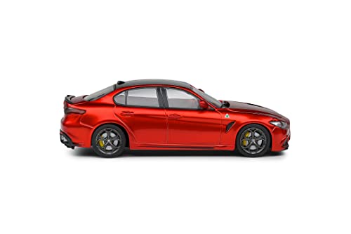 solido S4313102 ALFA Romeo Giulia QUADRIFOGLI None Collectible Miniature Car, Red, 1/43ème