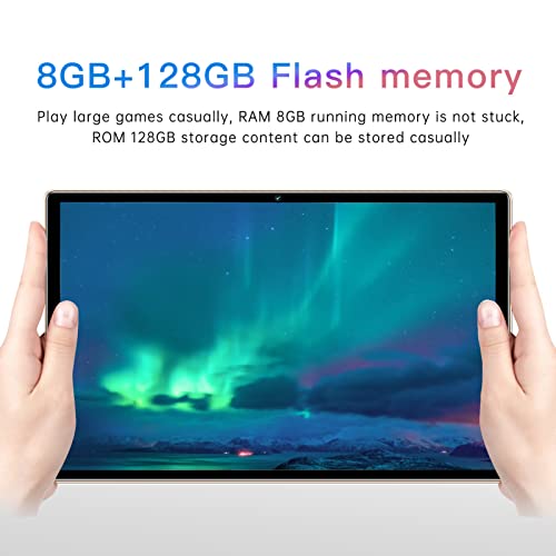 ciciglow 10 Inch Tablet, 4G Calling Tablet PC, 8GB RAM 128GB ROM, 1200x1920 FHD IPS Screen, 8 Core CPU, 5MP+13MP Camera, 7000mAh, 5G WiFi, Bluetooth, GPS(Gray)