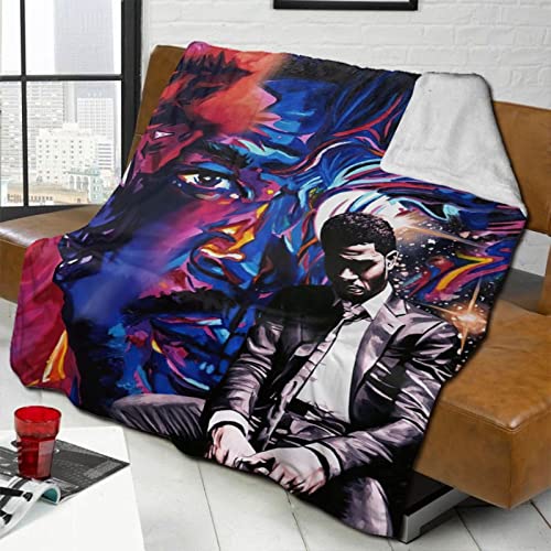 Flannel Fleece Throw Blanket Couch Blanket 60"x50",Soft Lightweight Durable Funny Home Decoration Warm Plush Lamb Wool Blanket Kid Custom cudi Blanket for Sofa