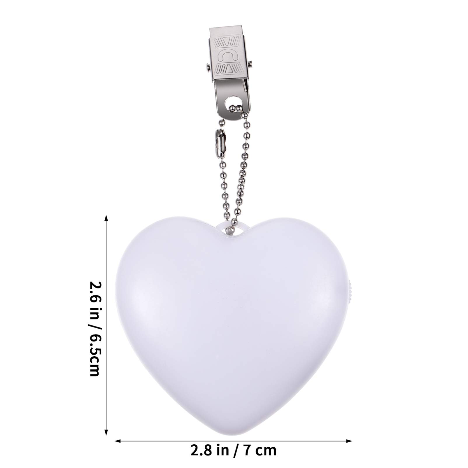 SOLUSTRE Purse Light Handbag Light Heart Shape LED Activated Night Light Women Girls Handbag Accessories White