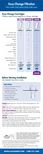 Culligan US Change Sink Drinking Water System with Dedicated Faucet and Premium Filter, EZ-4 (Best Filtration), Chrome