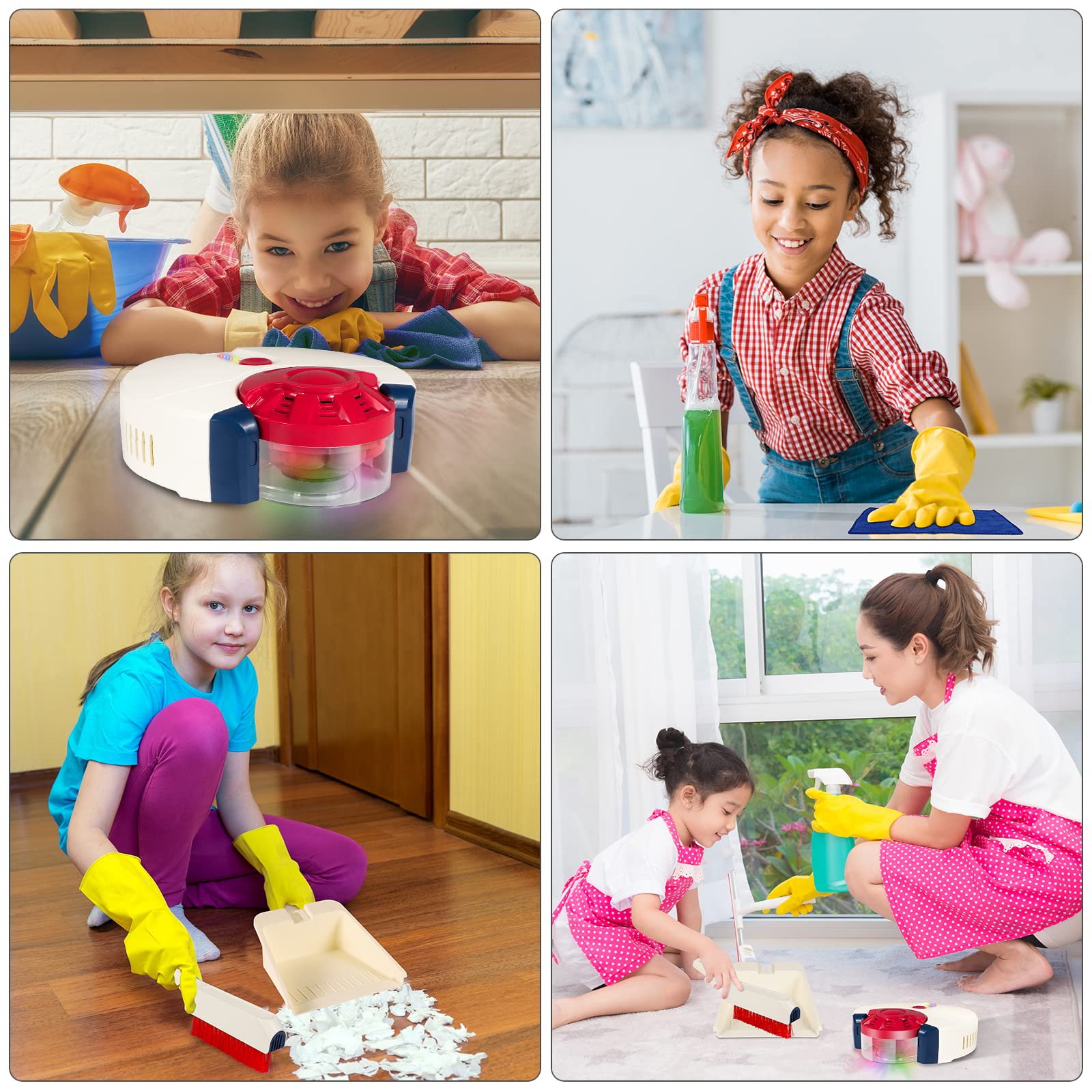 Toy Kids Vacuum, Toy Vacuum Cleaner for Toddler with Lights & Sounds (Style B)