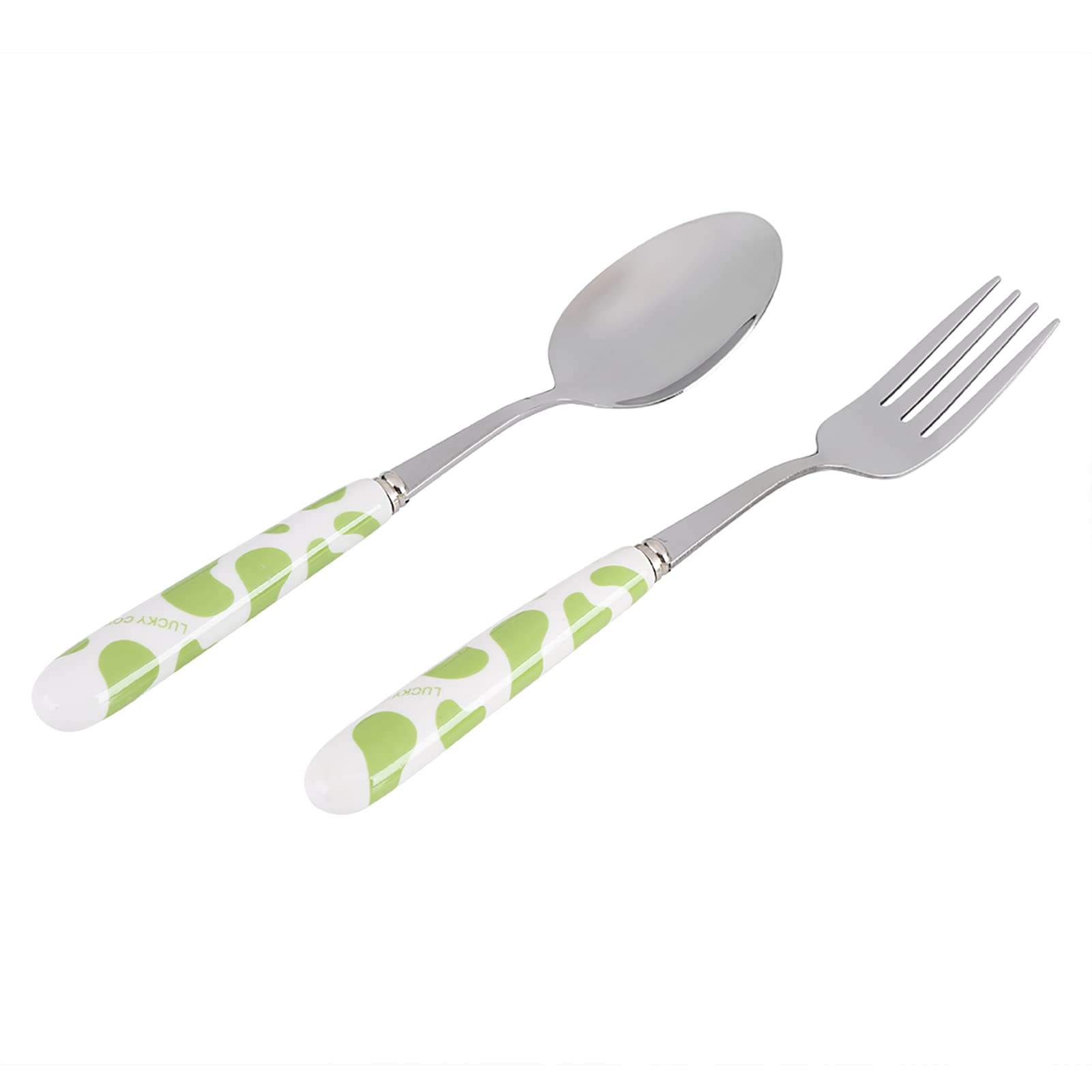 Children Flatware Set, Stainless Steel Fork Spoon with Storage Box Dinner Utensils Spoon Fork Set with Travel Case Toddler Travel Utensils for Kids Toddlers (Green)