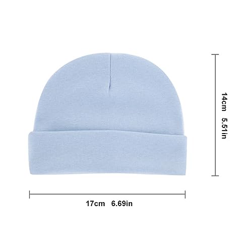 Baby Caps Mittens Newborn Sleeping Hat and Gloves Beanie Infant Hats with Bow Baby Scratch Mitten Gloves for Boys Girls, 4 Sets, Type 2