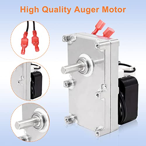 Criditpid Replacement PU-047040 Auger Motor for Englander 25-PDVC, 55-SHP10, 25-PDV Pellet Stoves, 1 RPM Counter Clockwise Auger Motor, Top and Bottom Auger Motor. (2 Pack)