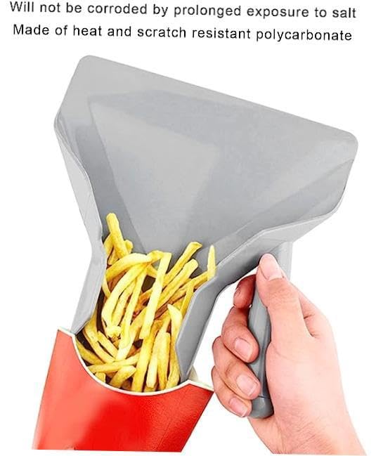 Multi-Purpose Gray Dessert Scoop – French Fry Chip & Ice Candy Bagger for Snacks & Desserts – Commercial Grade with Right Handle for Popcorn – Versatile Kitchen Tool