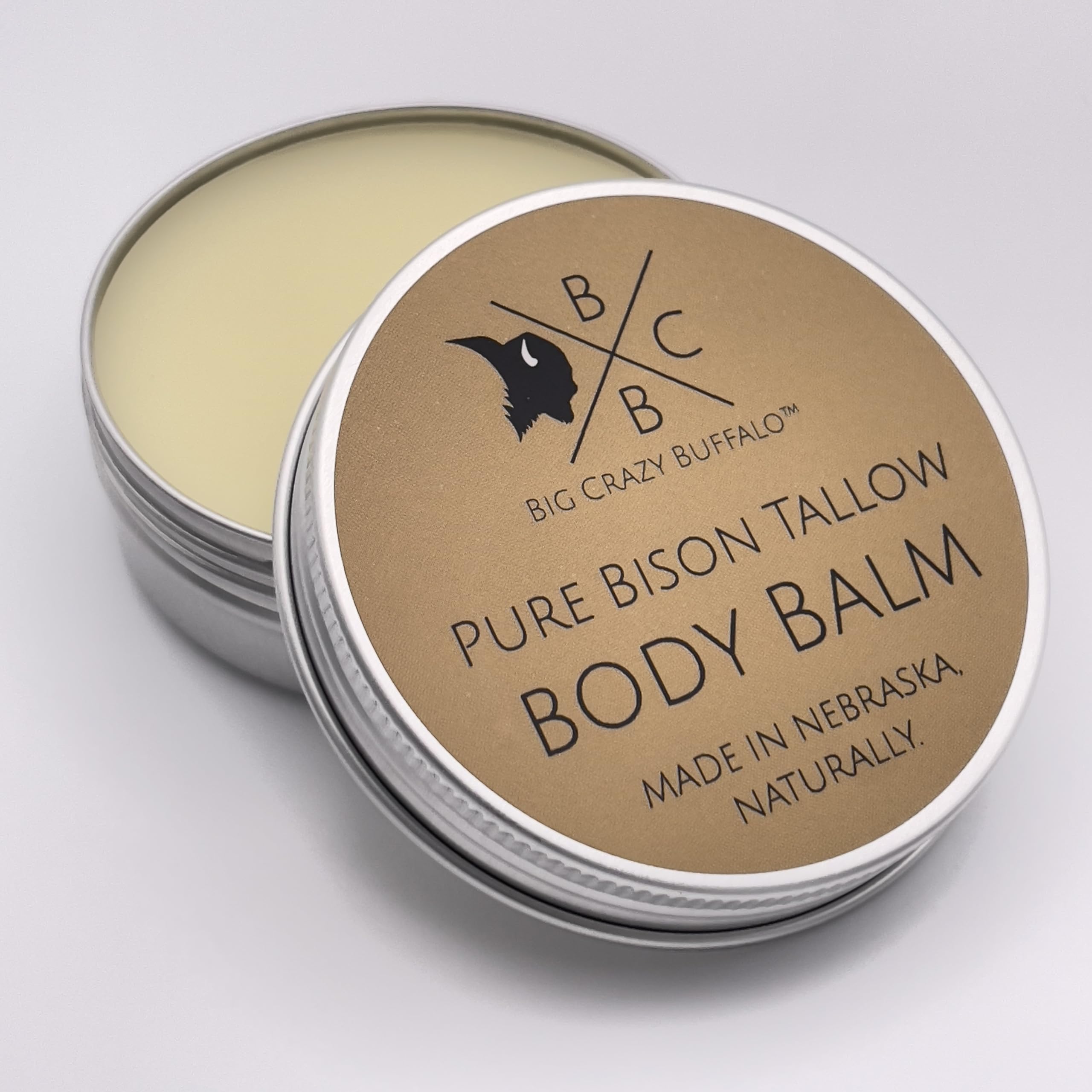 Big Crazy Buffalo Pure Bison Tallow balm, Lavender Mint, 1 Pack - All Purpose, Hydrating, Naturally Derived, Mild Scent, Replaces Lotion, For Cracked, Dry, Itchy, Irritated Skin, Essential Oil