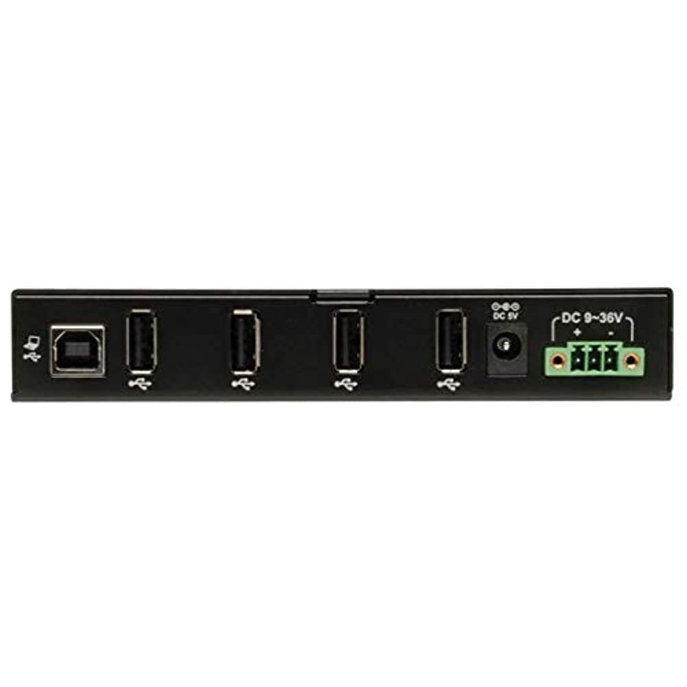 Tripp Lite 4-Port Rugged Industrial USB 2.0 Hi-Speed Hub w 15KV ESD Immunity and metal case, Mountable(U223-004-IND)