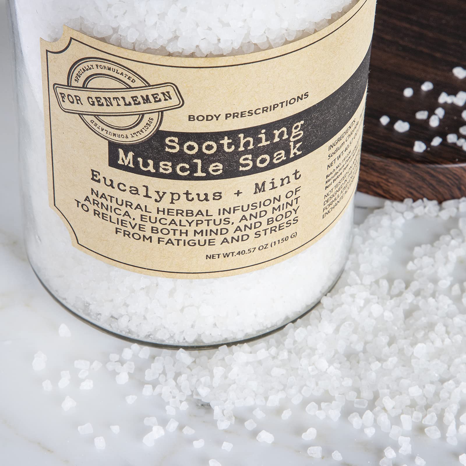 Bath Salt Soothing Muscle Soak, Muscle and Joint Relief with Eucalyptus and Mint