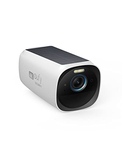 eufy Security eufyCam 3 Add-on Camera, Security Camera Outdoor Wireless, 4K Camera, Forever Power with Solar Panel, Face Recognition AI, Expandable Local Storage, Spotlight, Requires HomeBase 3