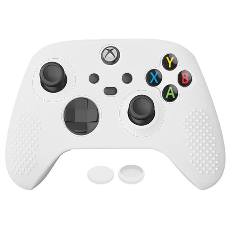ANSIPPF Xbox Series X Series S Compatible 4 Pcs Premium Silicone Controller Covers, Anti Slip Skin Sweat-Proof Case Sleeve for Xbox Series S X Accessories White Black Blue Red