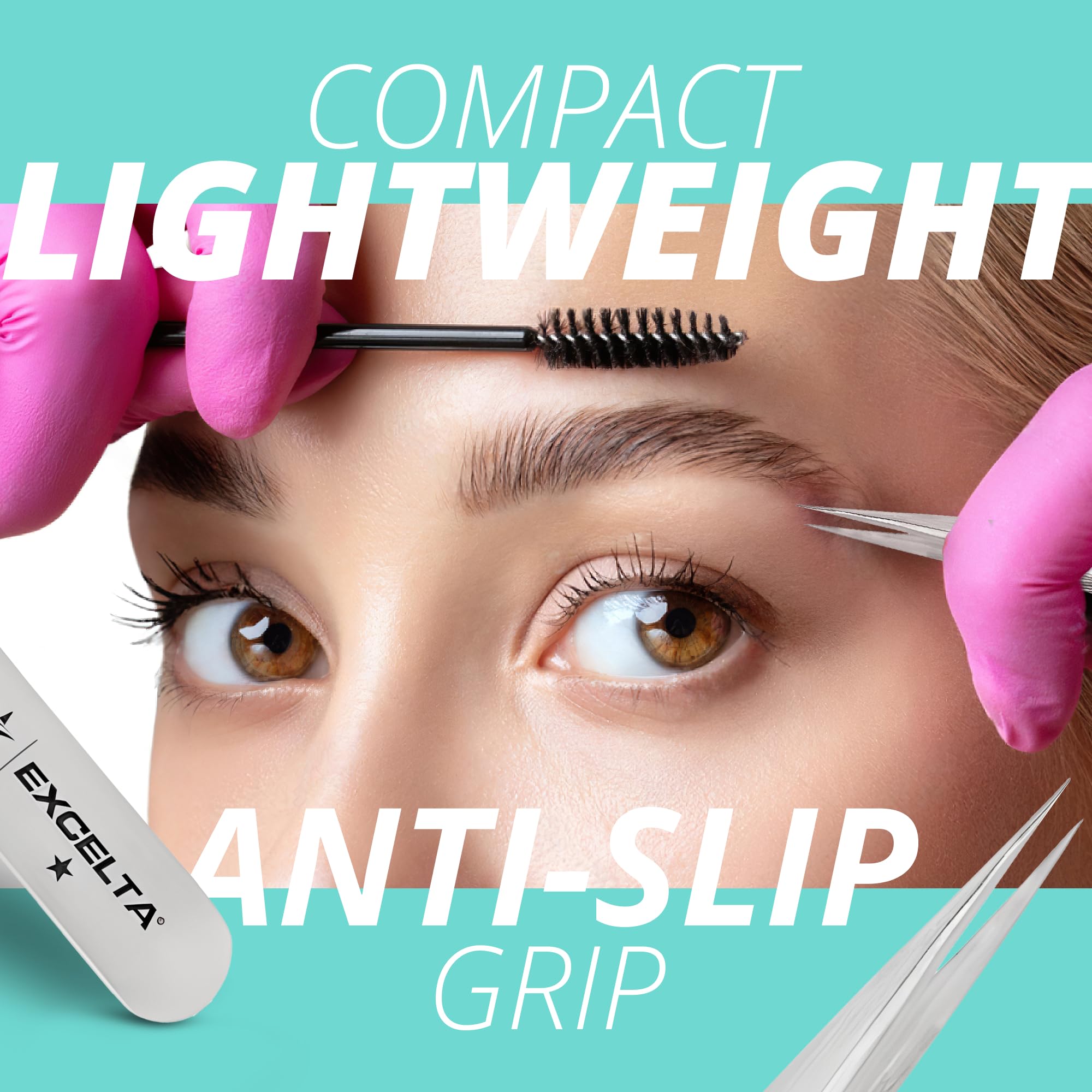 Excelta Pointed Tweezers, Ultra-Fine Precision for Hair Removal, Stainless Steel Tweezers for Ingrown Hairs and Splinters, Anti-Magnetic, Non-Rusting, Durable, Ideal for Eyebrow Shaping and Grooming