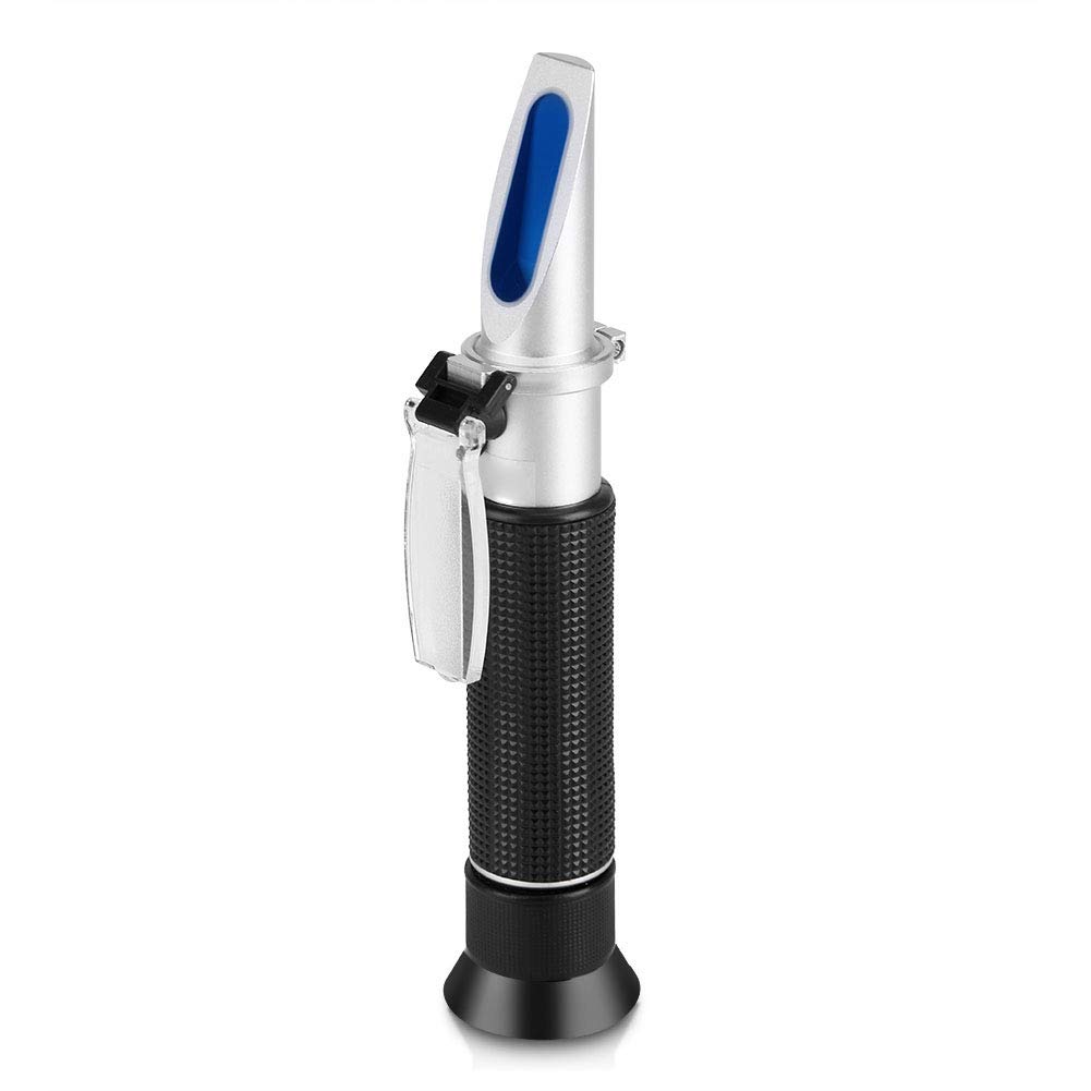 Brix Meter Refractometer, Professional Handheld Alcohol 0-80% Test Refractometer Tester Brix Refractometer Hydrometer with Automatic Temperature Compensation Function for Brewing Beer Wort
