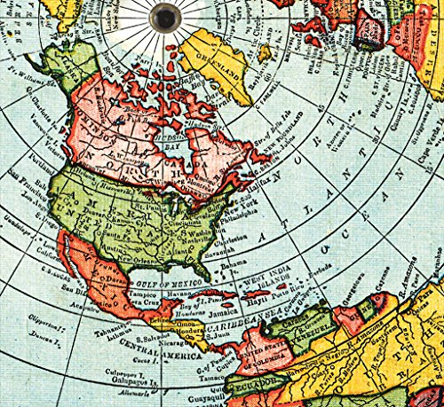 Flat Earth Map - Gleason's New Standard Map Of The World - Medium 18" x 24" Poster Includes FREE eBook and Flat Earth Bumper Sticker