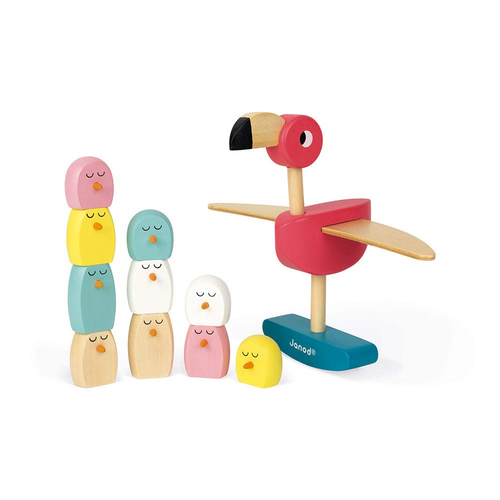Janod Zigolos Wooden Balancing Game - Flamingo β Ages 3+ - J08230