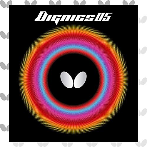 Butterfly Dignics 05 Table Tennis Rubber Table Tennis Rubber | 1.9 or 2.1 mm | Red or Black | 1 Inverted Table Tennis Rubber Sheet | Professional Table Tennis Rubber