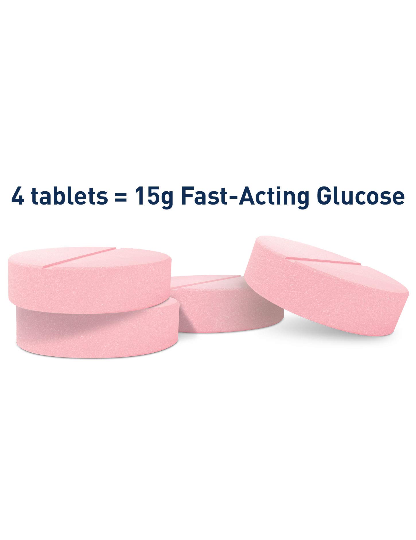 TRUEplus® Glucose Tablets, Raspberry Flavor - 50ct
