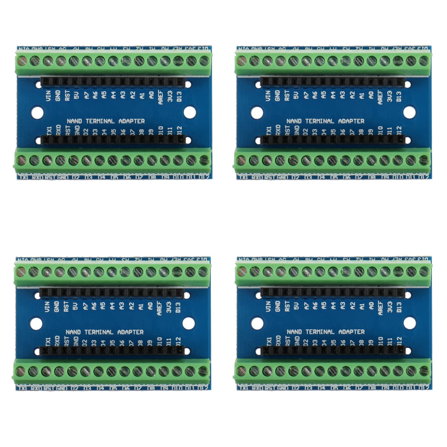 BOJACK Nano V3.0 3.0 Controller Terminal Adapter Expansion Board Nano IO Shield Simple Extension Plate for Arduino Nano AVR ATMEGA328P(4PCS)
