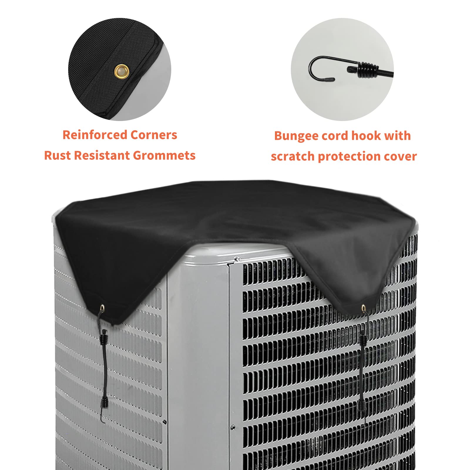 Jeacent Air Conditioner Cover for Outside Units, Heavy Duty Winter Top