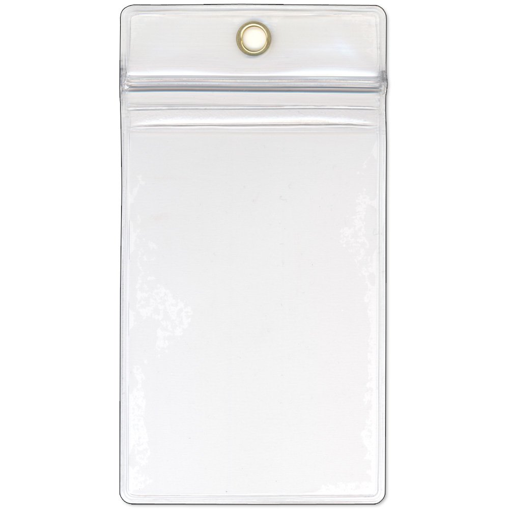 StoreSMART® USB Flash Drive/Memory Card & Business Card Holders 5-Pack - Zip-Top and Hang Hole - Open Short Side (R3578ZIPS-FLASH-5)