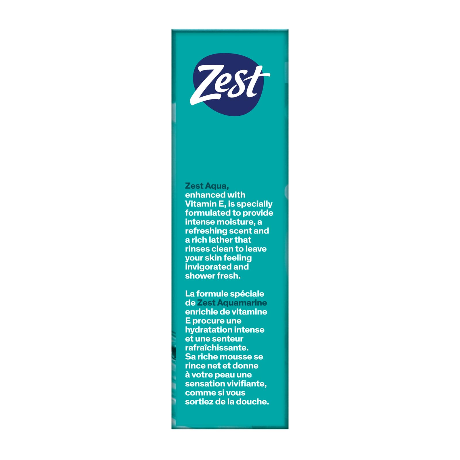 Zest Bar Soap - Enriched with Vitamin E - Moisturizing Body Soap - Gentle Soap - Paraben-Free Soap Bar - Suitable for All Skin Types - Aqua - 16 Pc
