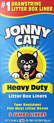 JONNY CAT Litter Box Liners, Heavy Duty, Jumbo 5 Per Box (4 Pack/Boxes)