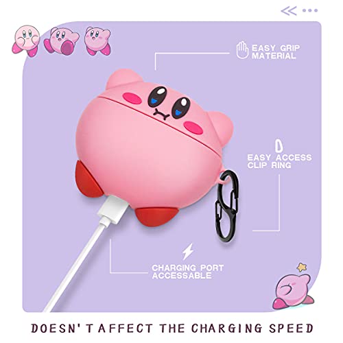 for 2021 Beats Studio Buds Case Cover, AIBEAMER Shockproof Silicone Protective Cute Cover 3D Cartoon Anime Design for Beats Studio Buds Case with Keychain for Girls Kids Women(New Star Kabi Case)
