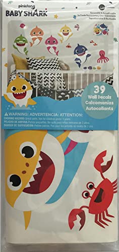 RoomMates RMK4303SCS Baby Shark Peel and Stick Wall Decals