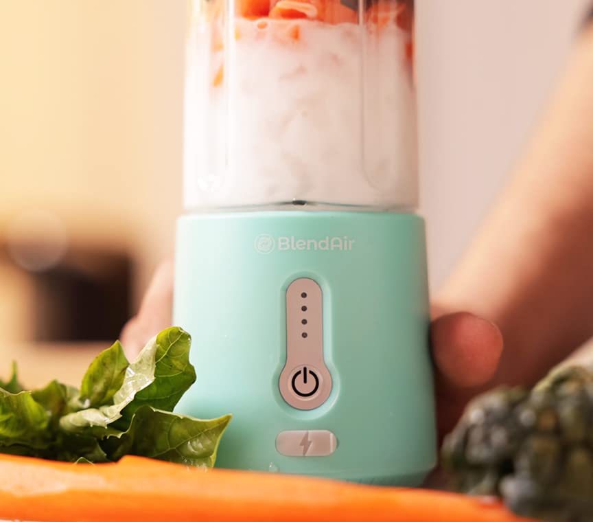 BlendAir Portable Blender - 500ml, Teal, USB Rechargeable, Powerful & Durable, Personal Blender for Smoothies, Soups, Sauces, Crushing Ice, Baby Food & More