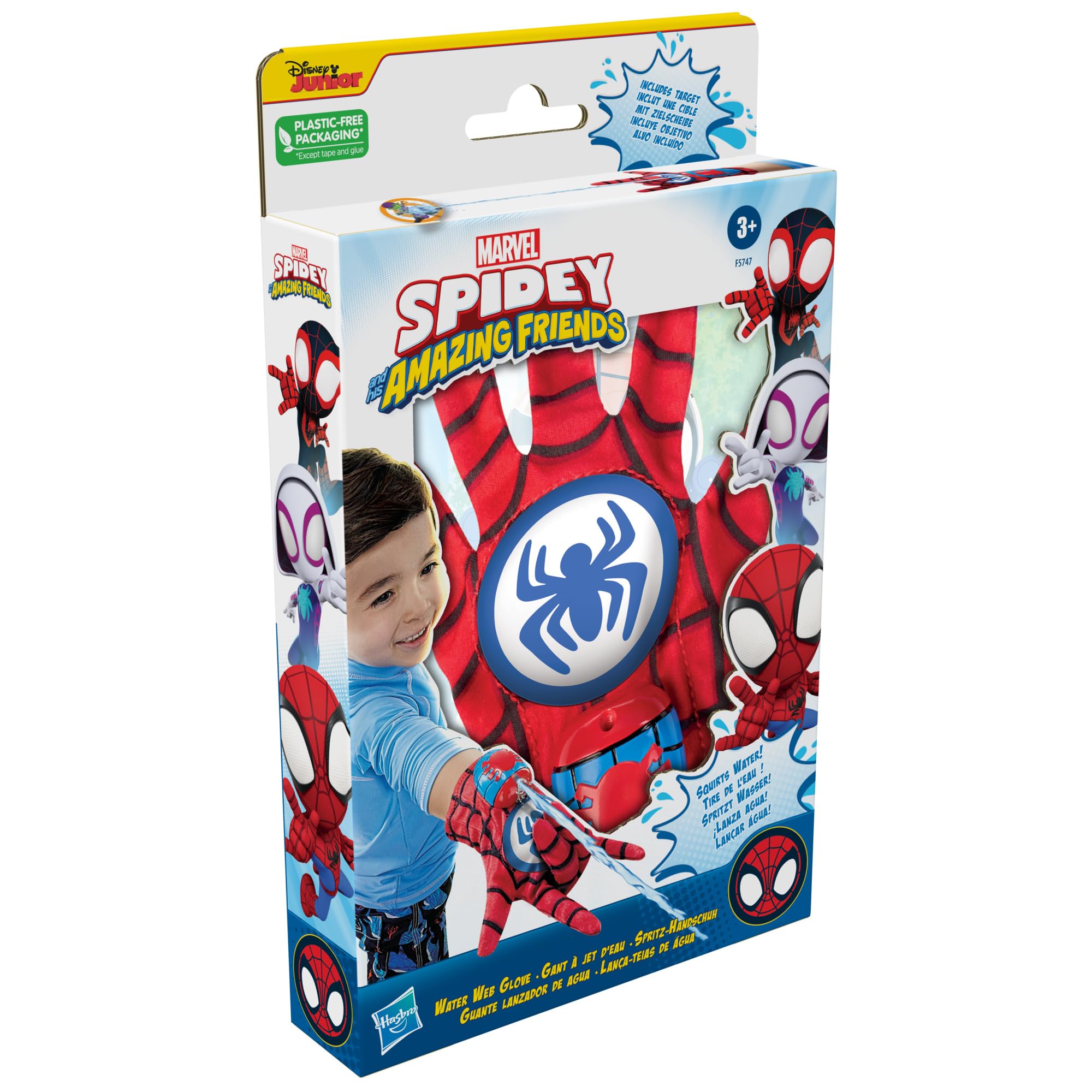 Spidey and His Amazing Friends Spidey Water Web Glove with Green Goblin Target, Marvel Preschool Water Toys, Kids Easter Gifts, Ages 3+