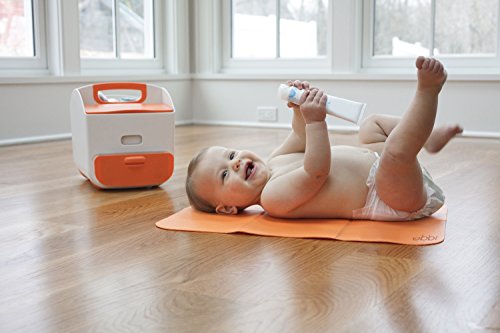 Ubbi Portable Diaper Changing Station + Diaper Storage Caddy Organizer with Changing Mat: Easily Stores Baby Diapers, Wipes + Baby Accessories - Pink