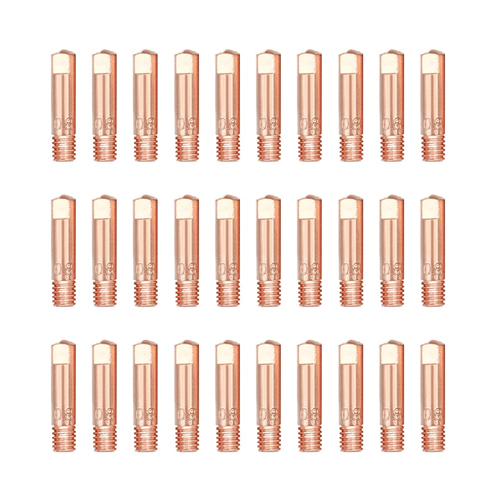 Copper Contact Tips .035'' / .030'' 30-pk Mig Welding Torch 11-30 Accessories for 15AK MIG/MAG Welding Torch MIG Guns (0.030'')