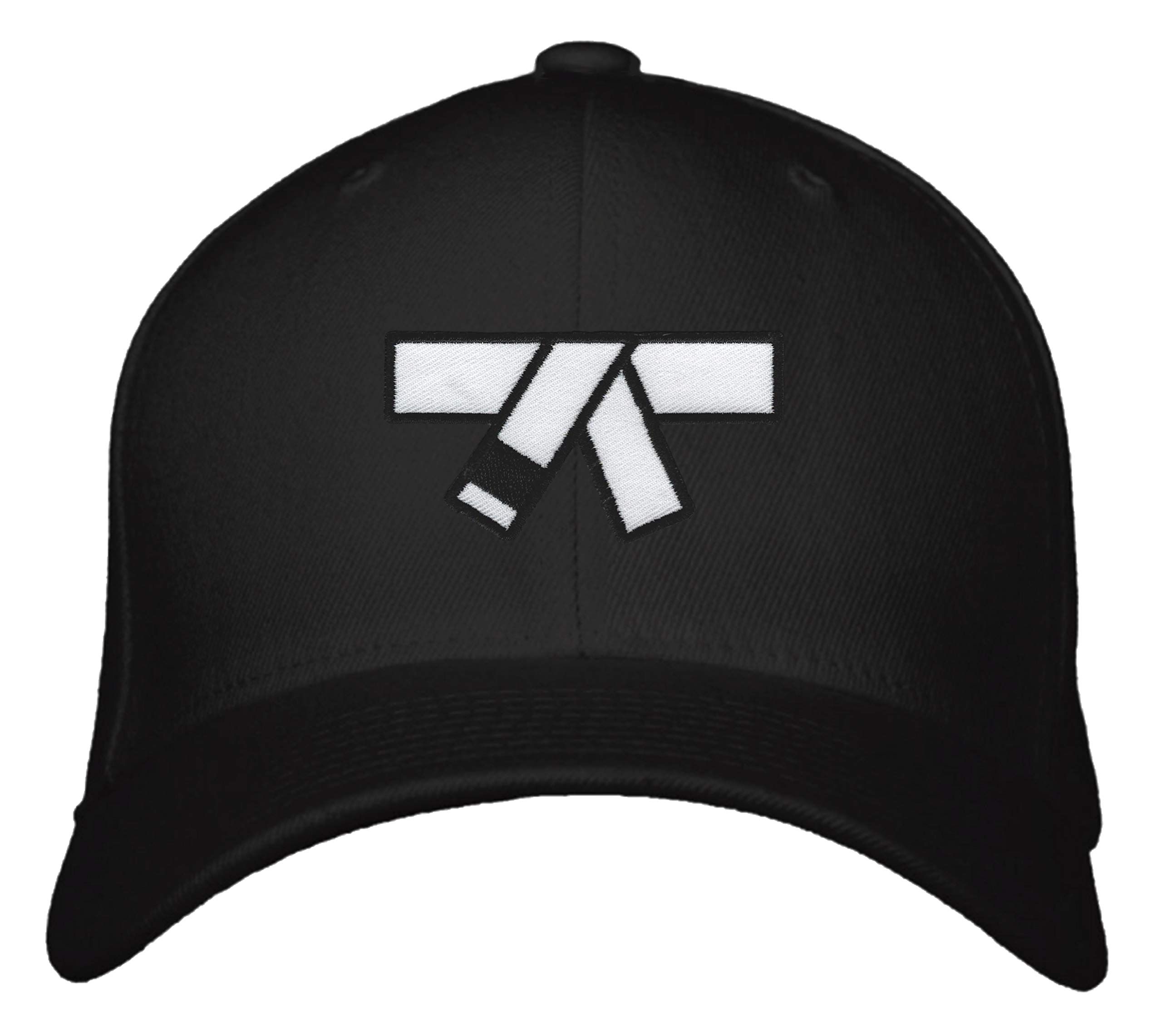 Brilliant Clothing Jiu Jitsu White Belt Hat - Adjustable Comfort Fit - Style & Color Options (Black Snapback) One Size
