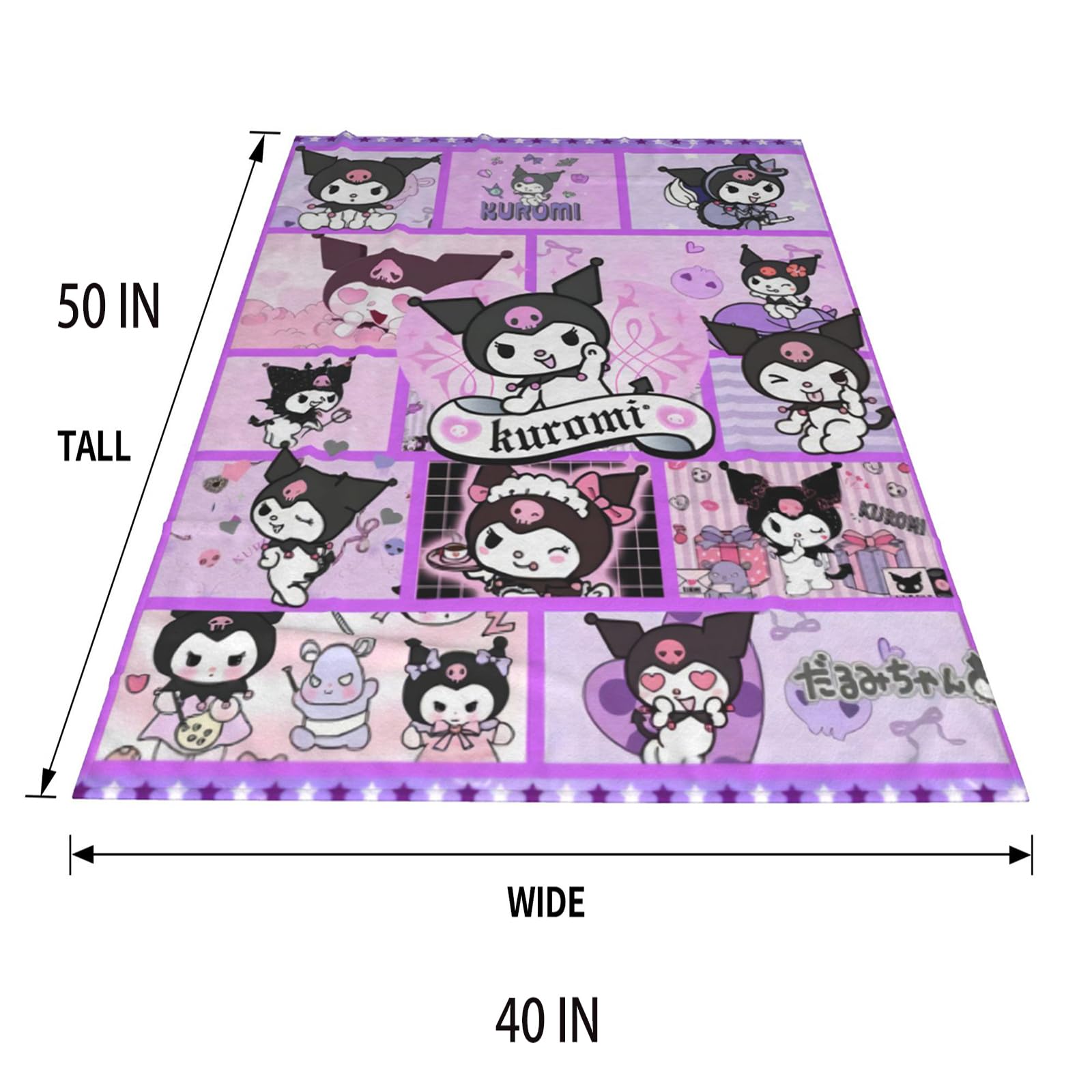 Cute Cartoon Girls Blanket Plush Throw Ultra Soft Flannel Lightweight Throws for Sofa Bed All Seaso Warm Cozy
