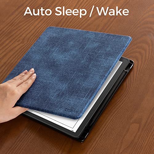 CoBak Case for Kindle Scribe - All New PU Leather Cover with Auto Sleep Wake Feature for Kindle Scribe 10.2" 2022 Released with Pen Holder