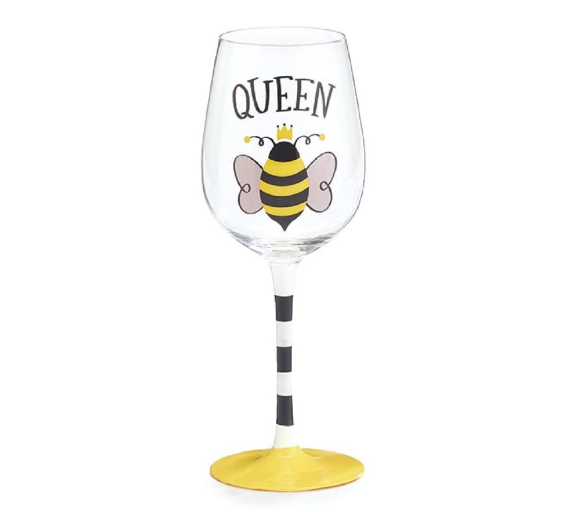 burton+BURTON 9743738 Stemmed Wine Glass Queen Bee