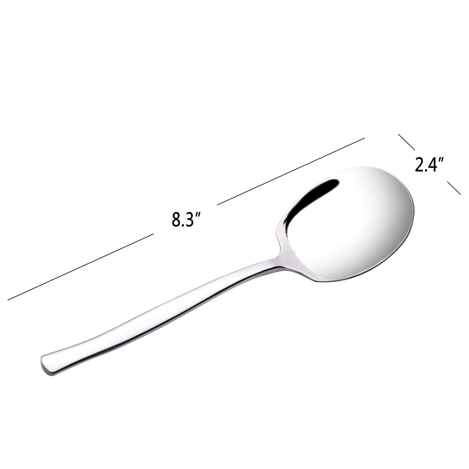 Bblina 8 Pieces Large Serving Spoons, Stainless Steel Buffet Serving Spoons