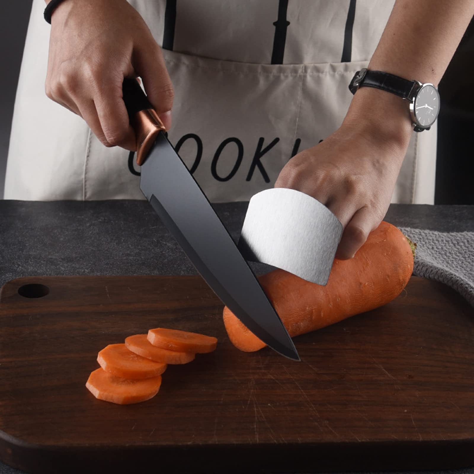 Chop Guard for Fingers, Finger Guards for Cutting Pack of 8, Stainless Steel Finger Guards with Peeler, Knife Cutting Protector for Kitchen Slicing Dicing Chopping Safe