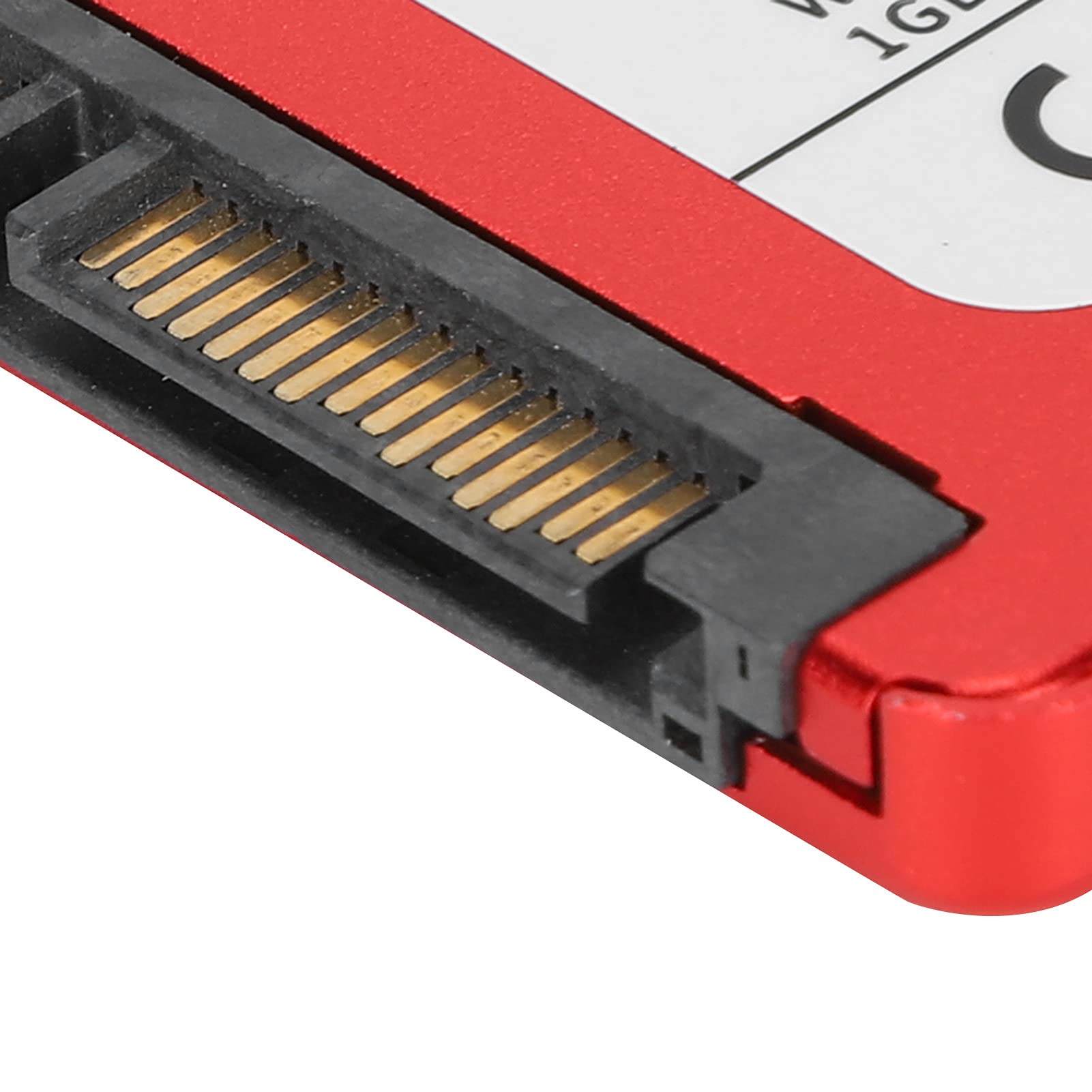 External SSD, 2.5inch Ultra Thin Solid State Drive with Smart Error Correction, 8GB 16GB 32GB 60GB 120GB 240GB 480GB 1T 2T, Solid State Disk, Red Metal Shell Hard Drive for Storing Data(120GB)