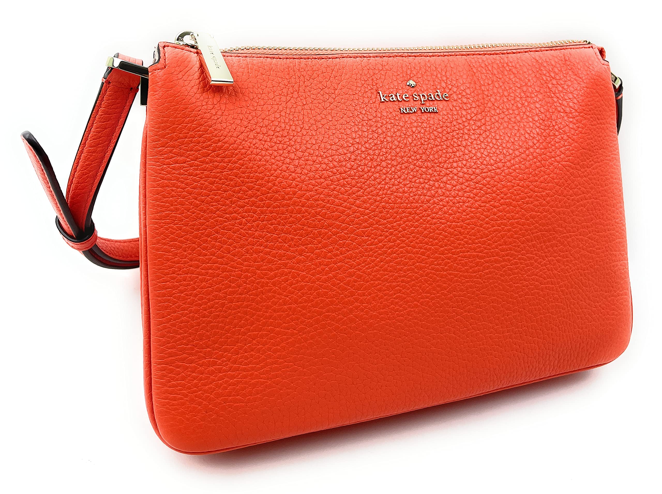 Kate Spade New York Leila Triple Gusset Crossbody (Coral Buds)